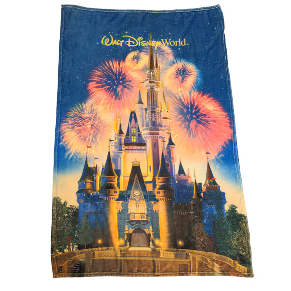 Disney | Bedding | Disney Park Walt Disney World Fleece Blanket Multi ...